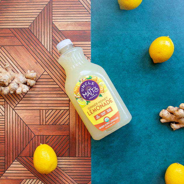 Ginger Honey Lemonade - 52oz (4 Bottles) | Uncle Matt's Organic